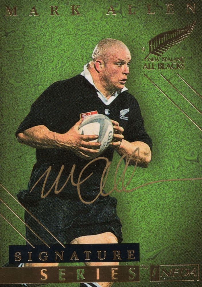 Mark Allen New Zealand Signature Rugby Hand Signed Photo Card