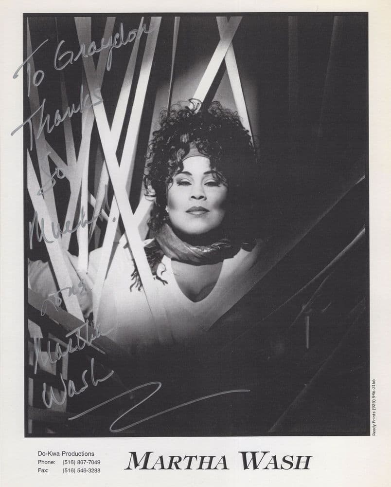 Marsha Wash USA Singer Giant 10x8 Hand Signed Photo