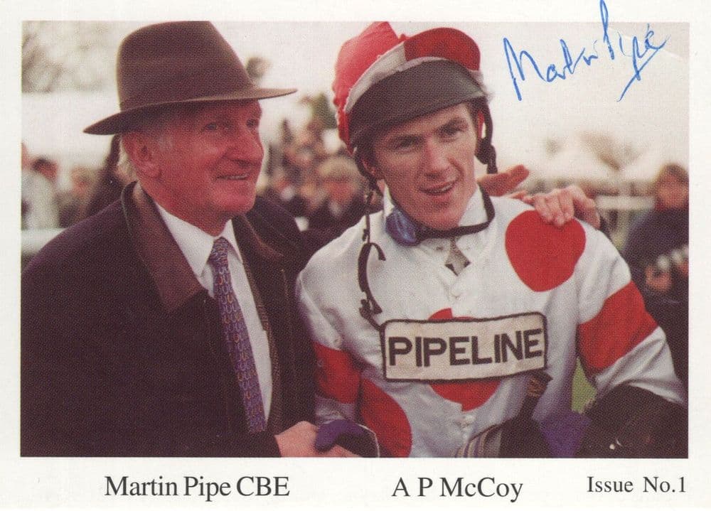 Martin Pipe Horse Race Racing Trainer Small Hand Signed Photo