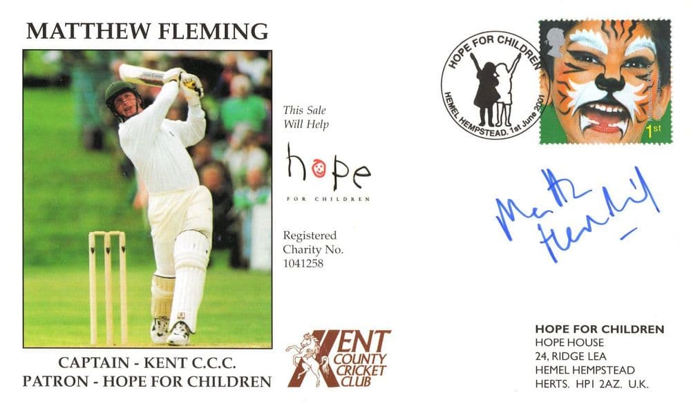 Matthew Fleming Kent Cricket Captain Hand Signed FDC