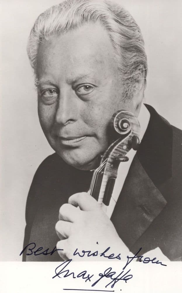 Max Jaffa Violinist Vintage Hand Signed Photo MINT