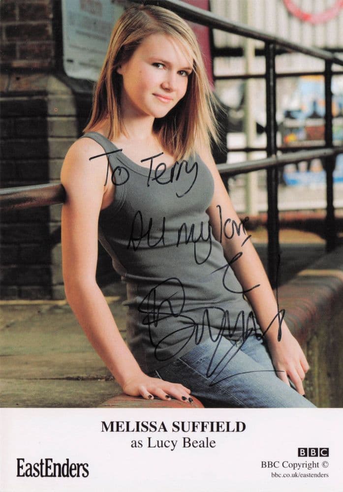 Melissa Suffield as Lucy Beale Eastenders Hand Signed Cast Card Photo 1
