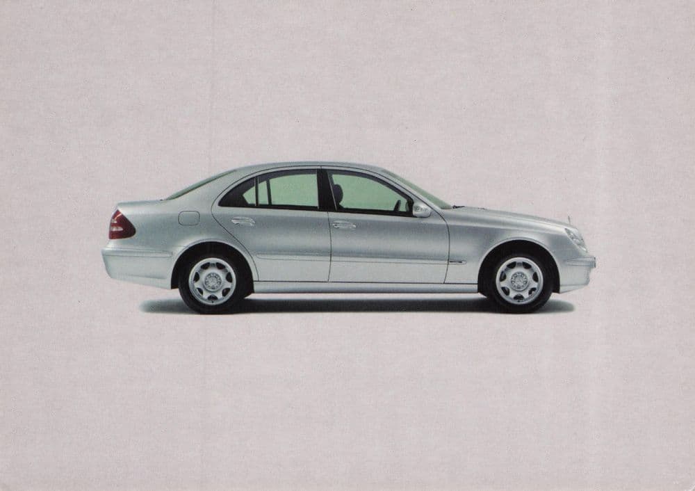 Mercedes Benz E Is For Everything E-Class Model Advertising Postcard