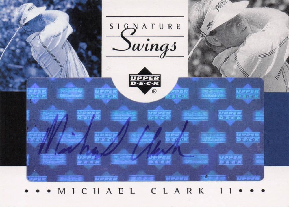 Michael Clark Signature Swings Hand Signed 2002 SP Golf Autograph Card