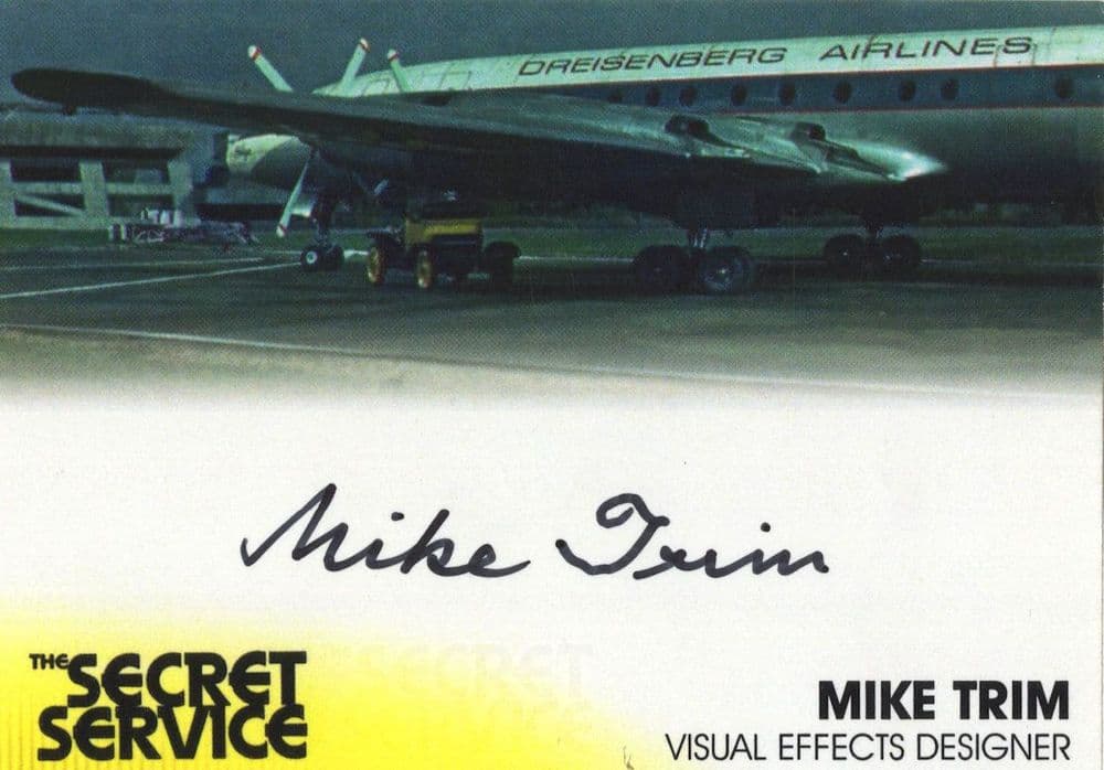 Mike Trim Gerry Anderson s Secret Service Hand Signed Card Photo