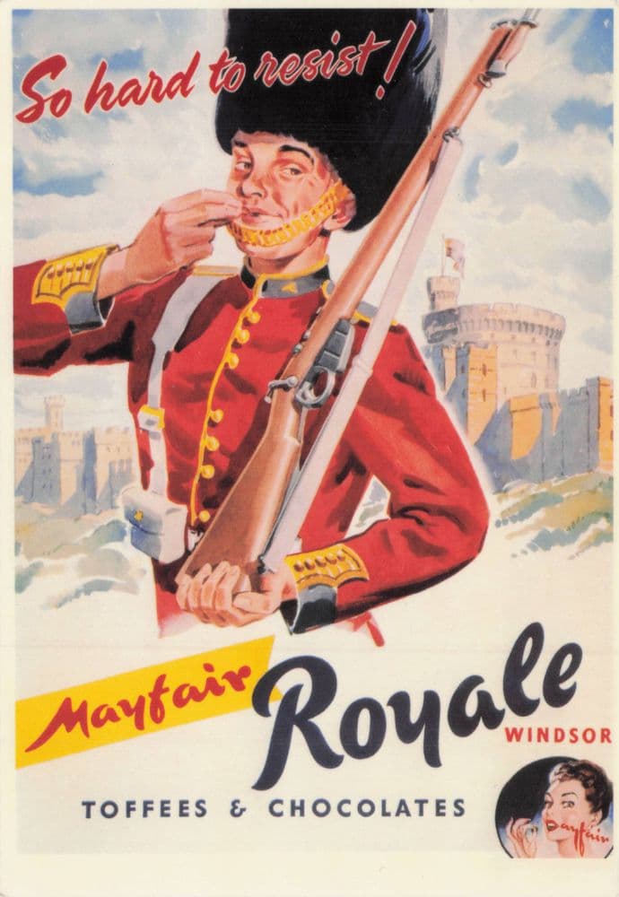 Military Soldier Mayfair Royale Windsor Old Toffees Chocolate Poster ...