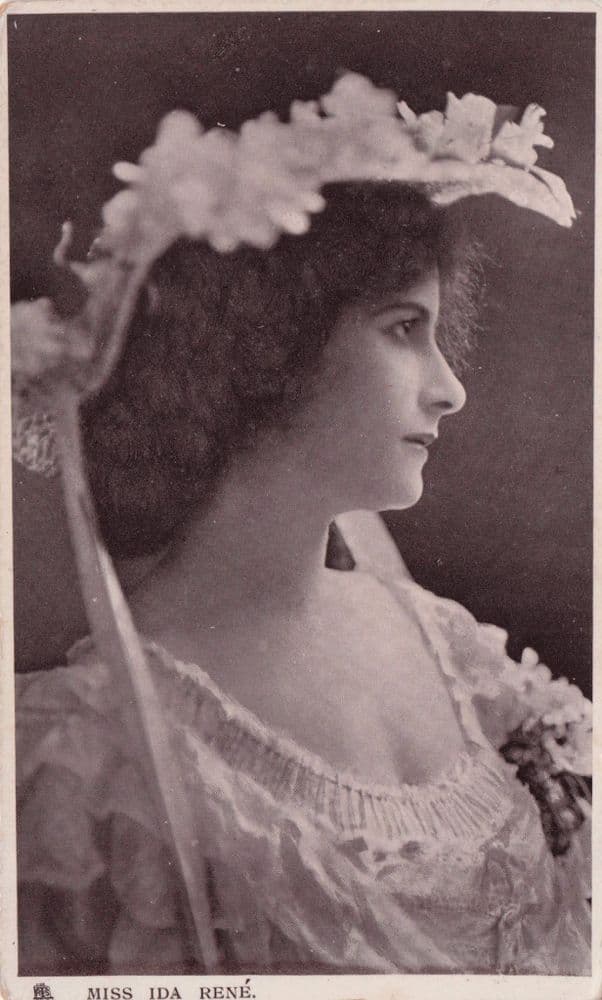 Miss Ida Rene Edwardian Actress Tucks Real Photo Postcard