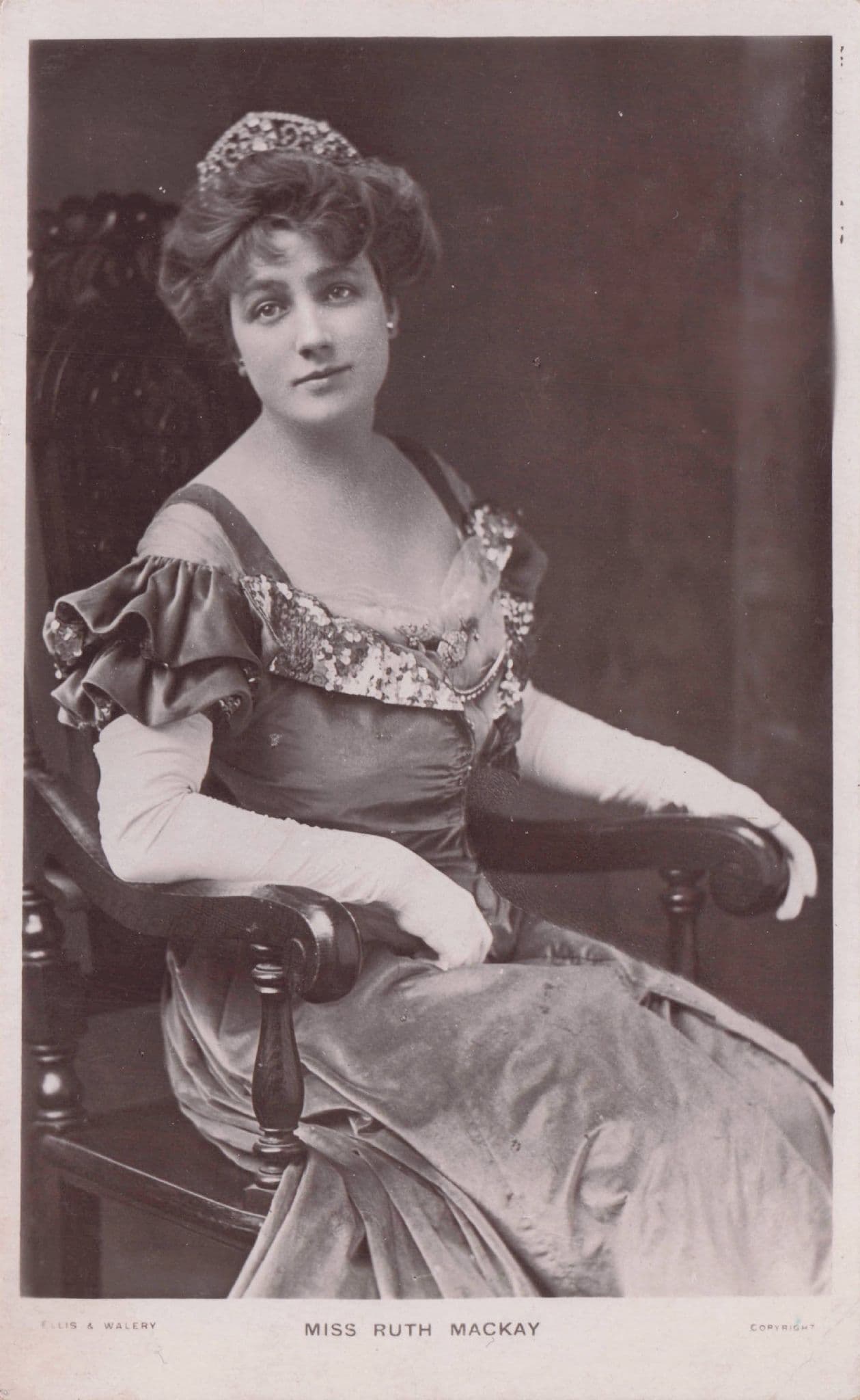 Miss Ruth Mackay Edwardian Actress Rare Old Real Photo Postcard