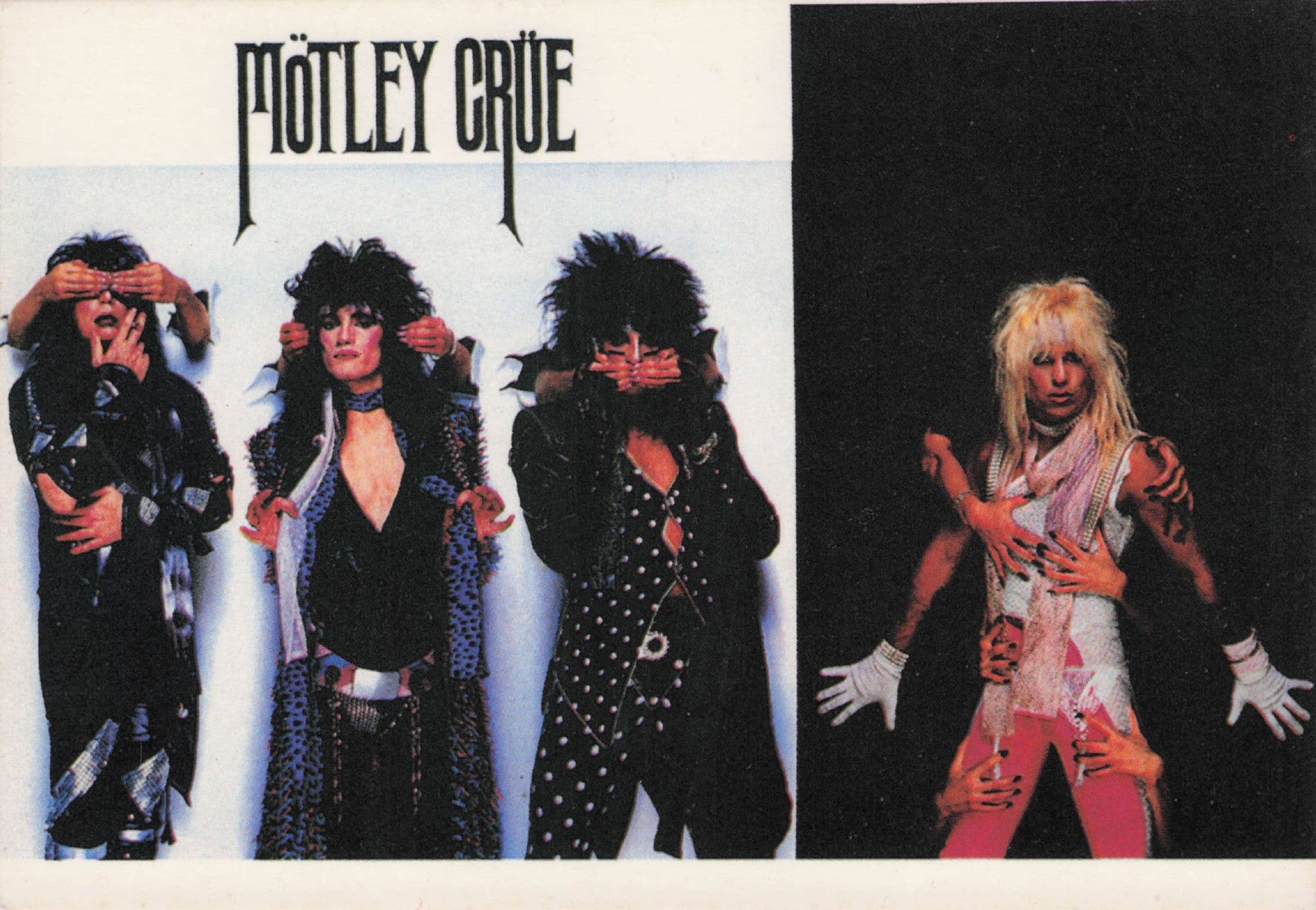 Motley Crue Heavy Metal 1980s Hair Band Rare Limited Edition Postcard