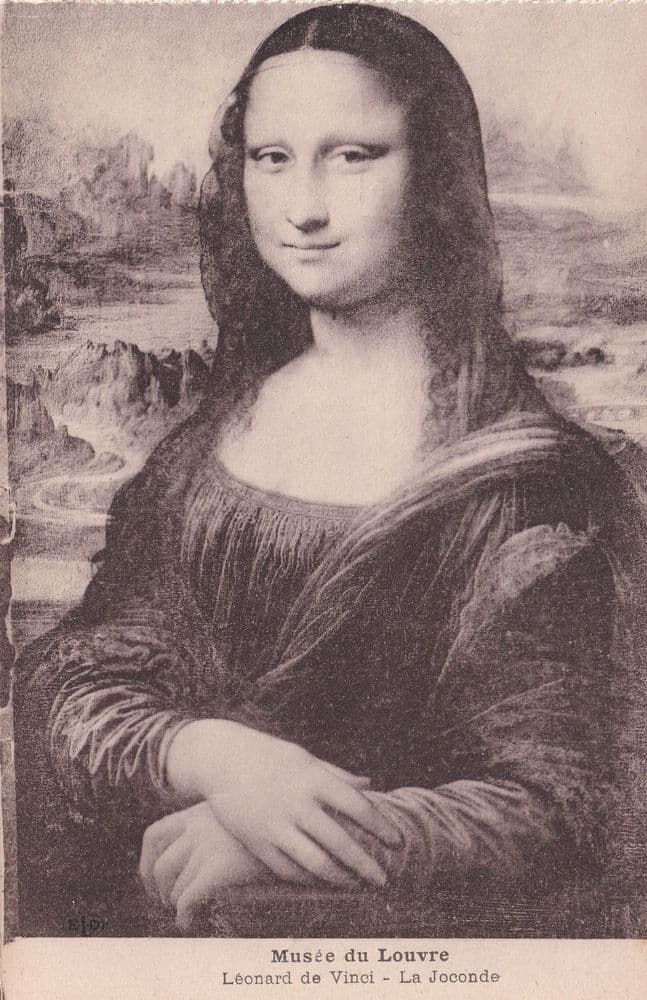 Musee Du Louvre La Joconde Leonard De Vinci Postcard