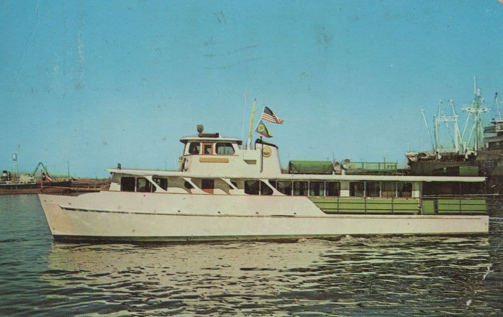 MV Sam Houston Inspection Ship Vessel USA Postcard