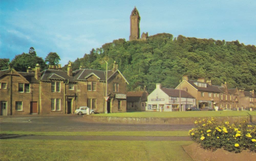 Newsagents Bridge Of Allan Wallace Monument Stirling 1970s Postcard