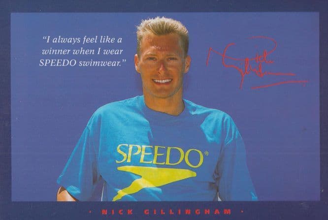 Nick Gillingham British Swimming Olympic Games Gold Medal Hand Signed Photo