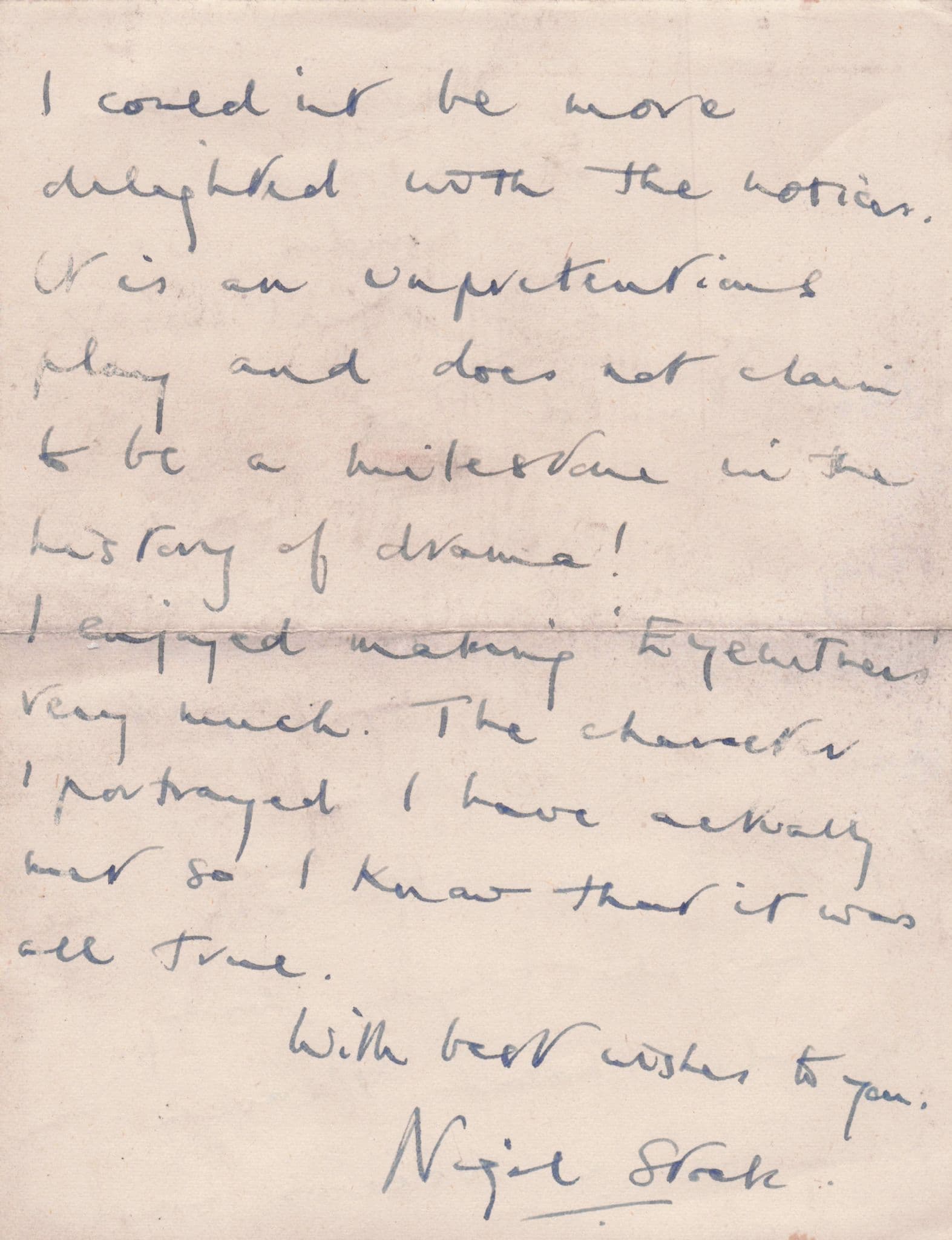 Nigel Stock Great Escape Sherlock Holmes FULL Hand Written Signed Old ...