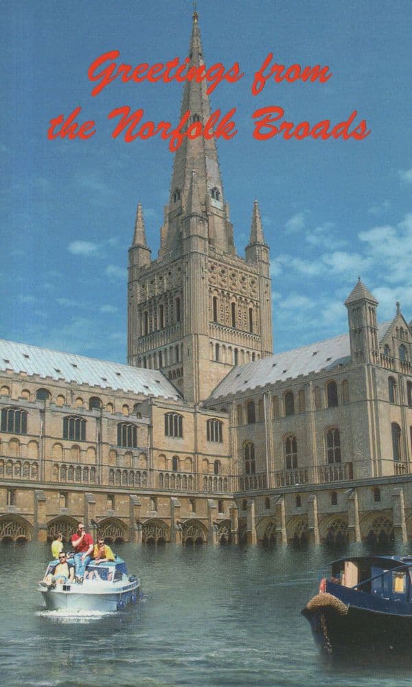 Norfolk Climate Change Disaster Norwich Flooding Postcard