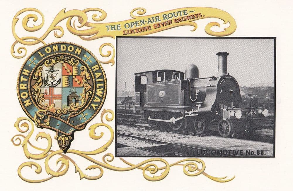 North London Railway Locomotive 88 Train Open Air Route Postcard