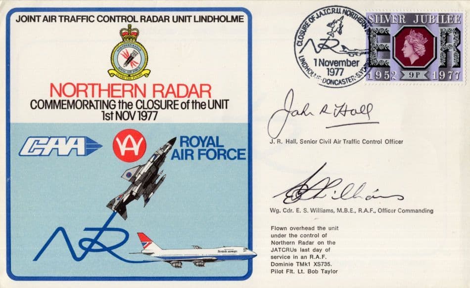 Northern Radar RAF Closure Lindholme Military Base Hand Signed FDC