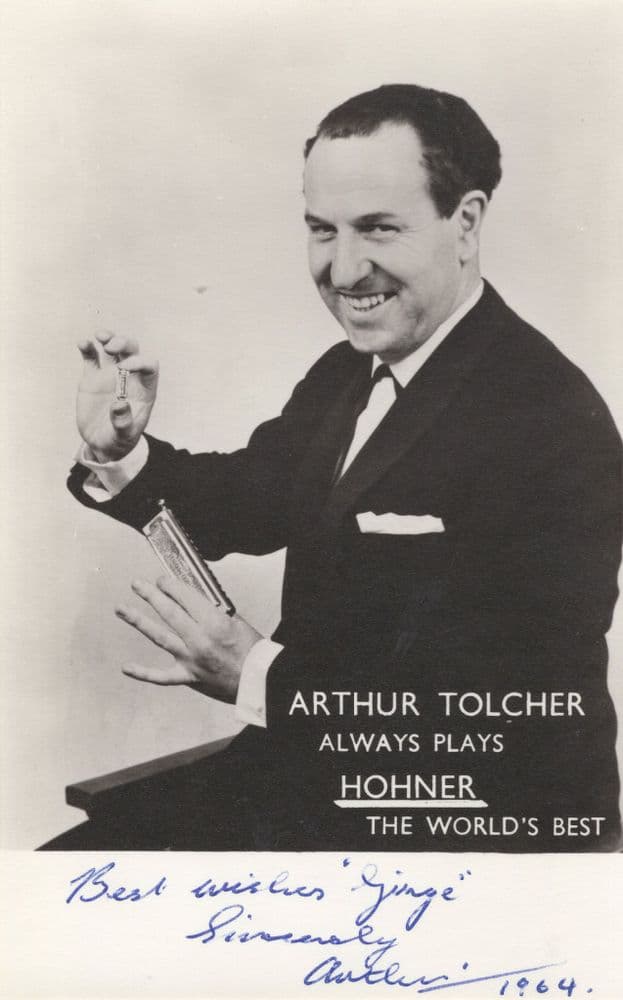 Not Now Arthur Tolcher Harmonica On Morecambe & Wise Hand Signed Photo