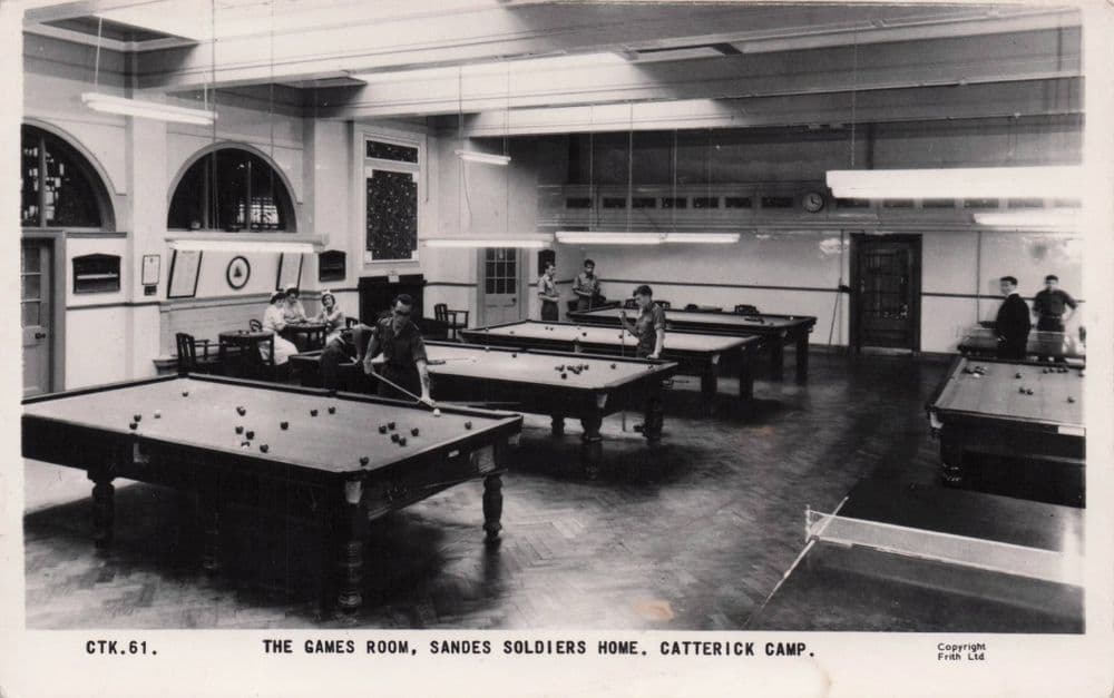 Nurses in Games Room Catterick Military Camp Yorkshire RPC Postcard