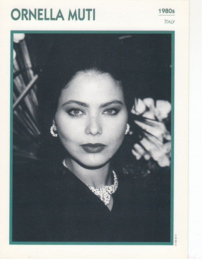 Ornella Muti Astrology Italian Actor Rare Italian 8" x 5" Film Photo Card