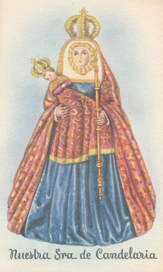 Our Lady Of Candelaria De Nuestra Senora Antique Spanish Religious Card
