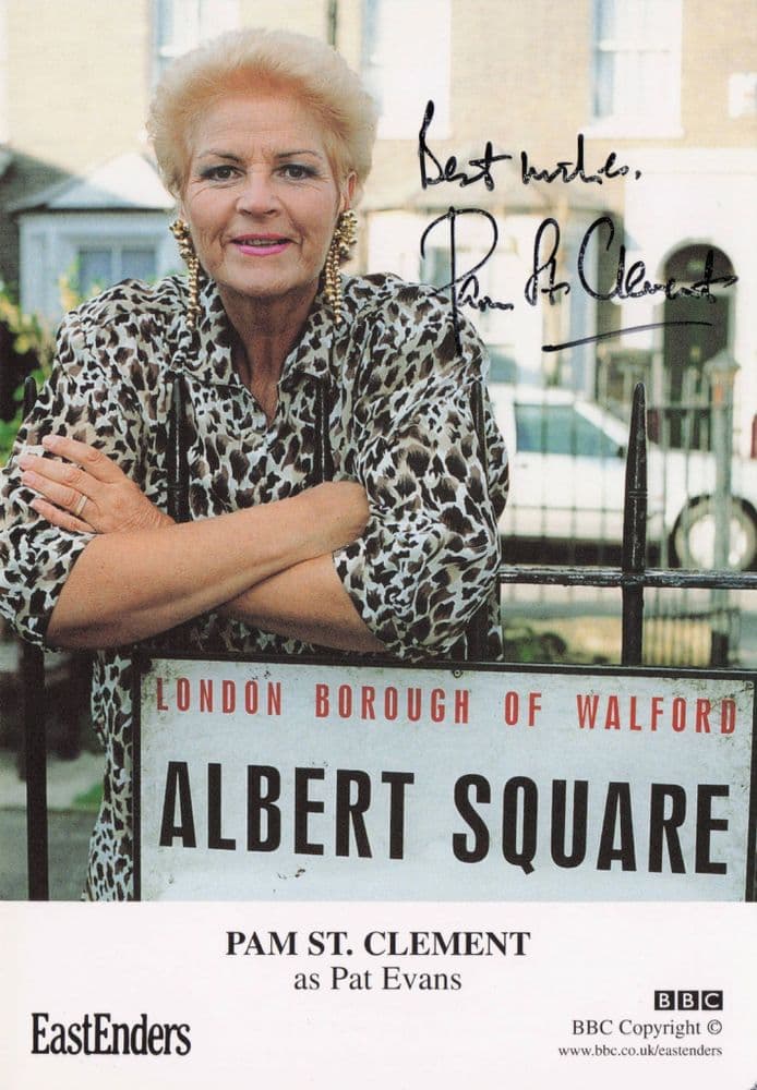 Pam St Clements as Pat Butcher BBC Eastenders Hand Signed Cast Photo