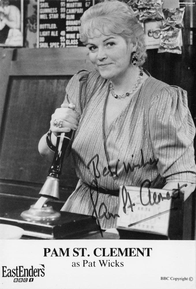 Pam St Clements Pat Butcher Eastenders Old Hand Signed Cast Photo