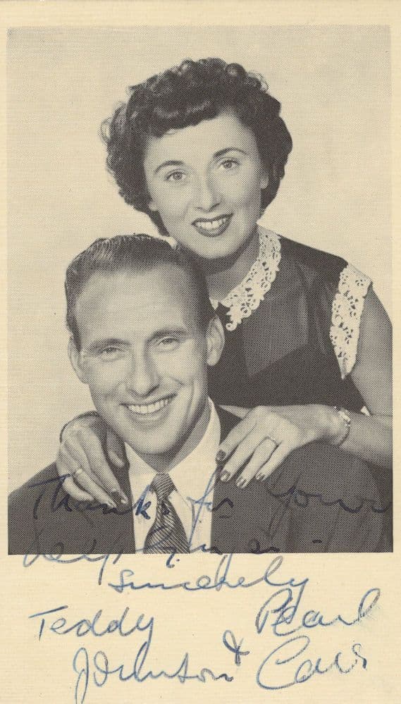 Pearl Carl & Teddy Johnson Eurovision Song Contest Hand Signed Photo