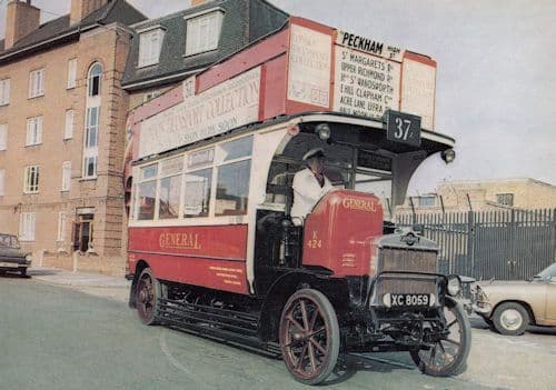 Peckham Bus 1980s Old Transport Postcard