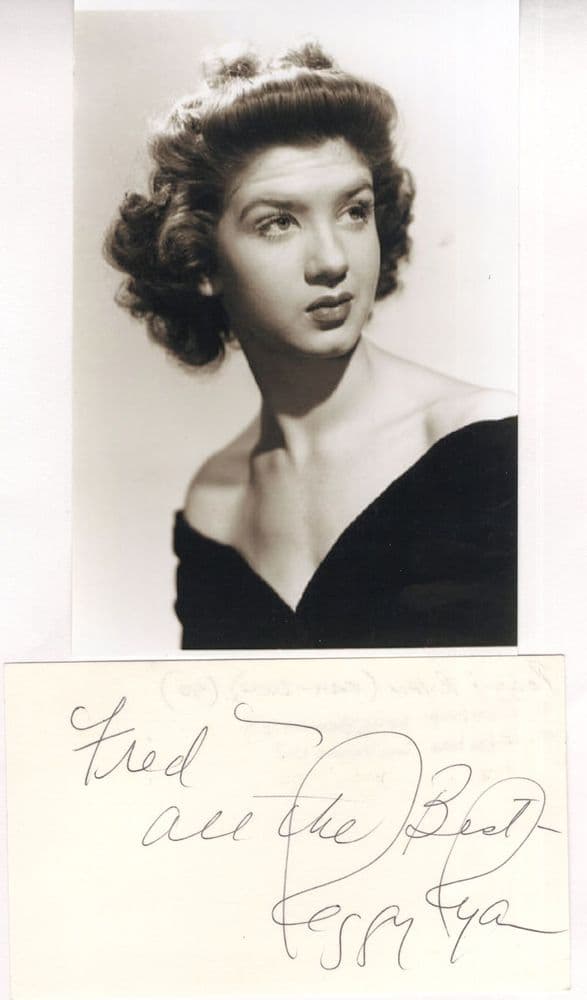 Peggy Ryan Epic Actress Vintage Signed Autograph Card & Photo