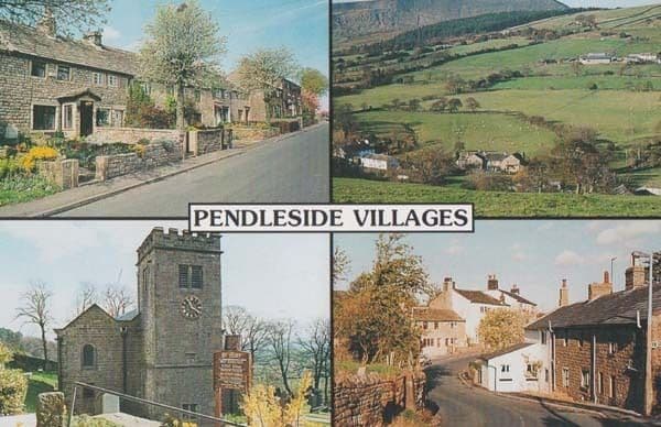 Pendleside Villages Lancashire Rare Multi Views Postcard Roughlee ...