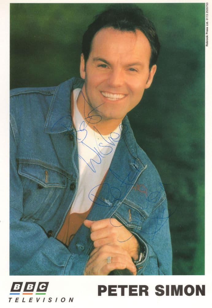 Peter Simon Live & Kicking Run The Risk BBC TV Hand Signed Photo
