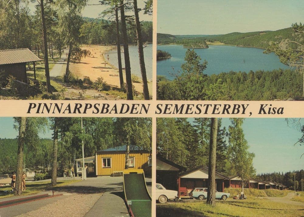 Pinnarpsbaden Semesterby Kisa Sweden Postcard