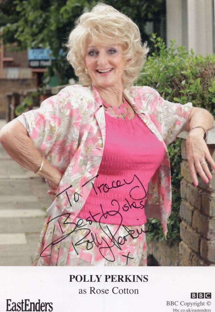 Polly Perkins BBC Eastenders Hand Signed Cast Card Photo