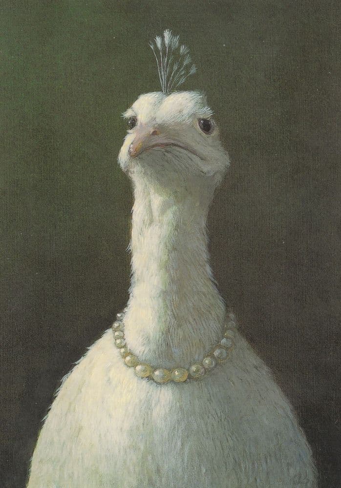 Pompous Old Lady Cockatoo Upper Class Bird German Painting Postcard