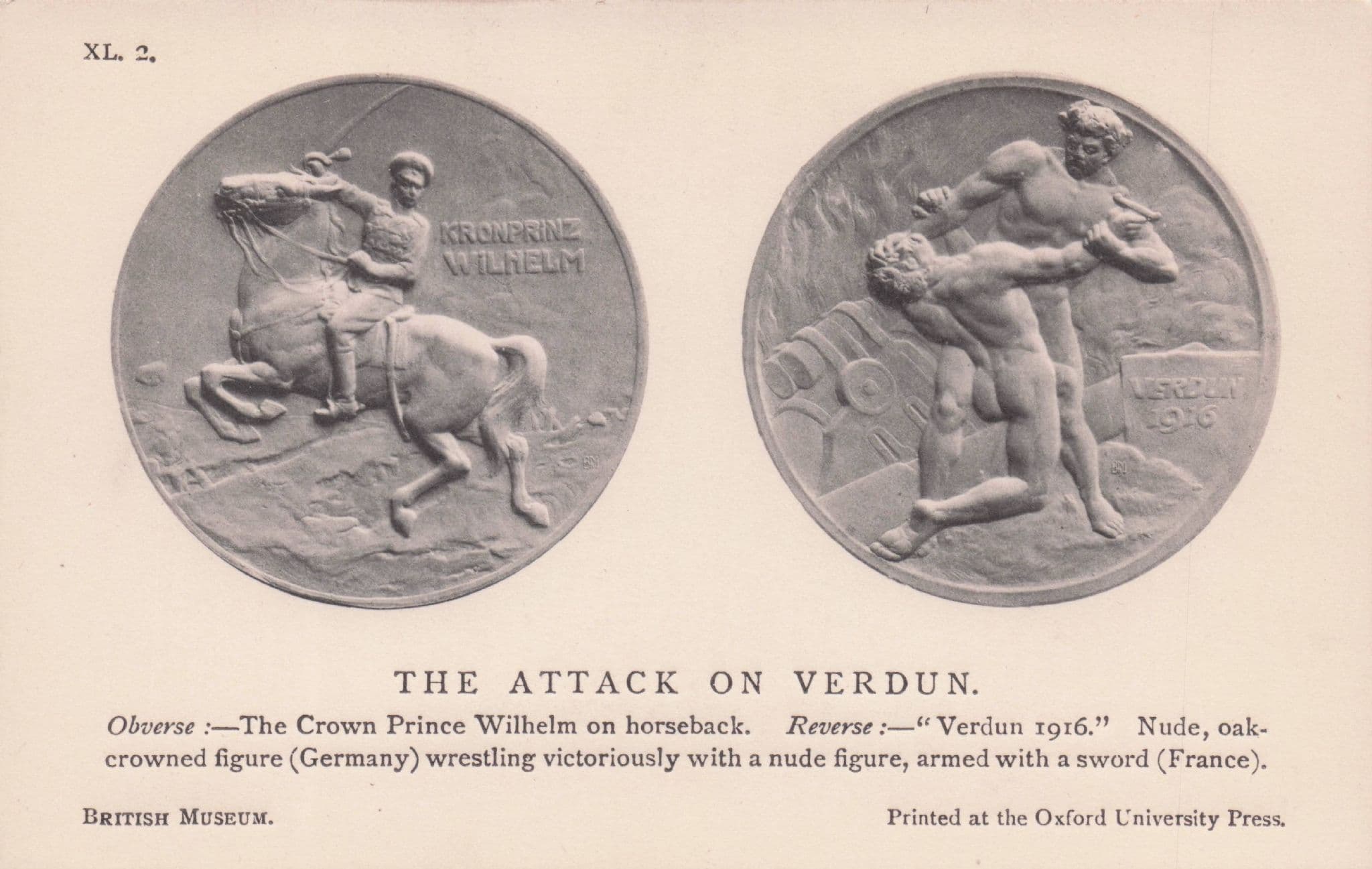 Prince Wilhelm Attack On Verdun WW1 Crown German War Medal Military Old ...