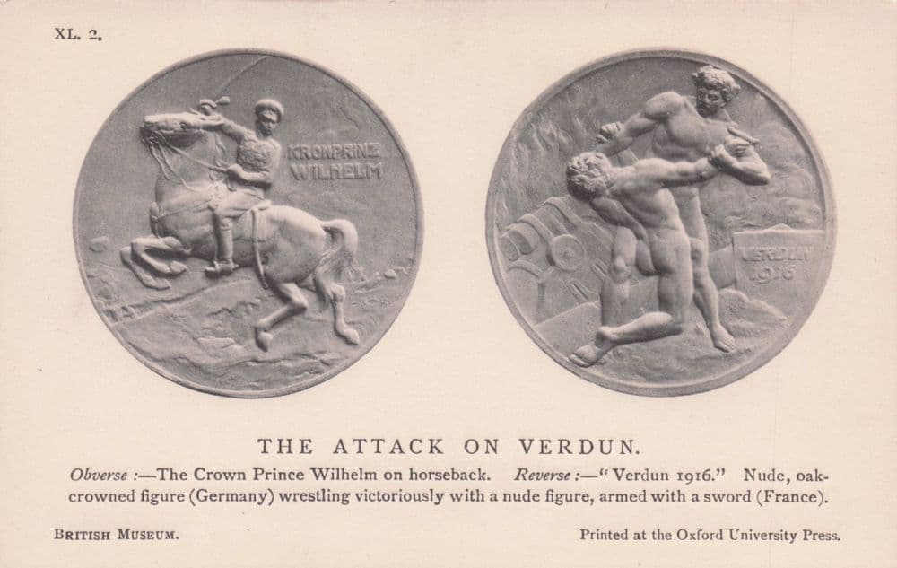 Prince Wilhelm Attack On Verdun WW1 Crown German War Medal Military Old ...