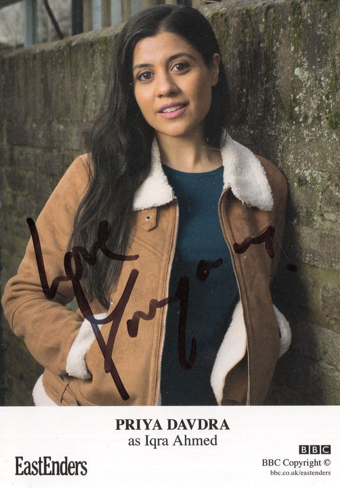Priya Davdra as Iqra Ahmed Eastenders Rare Hand Signed Cast Photo