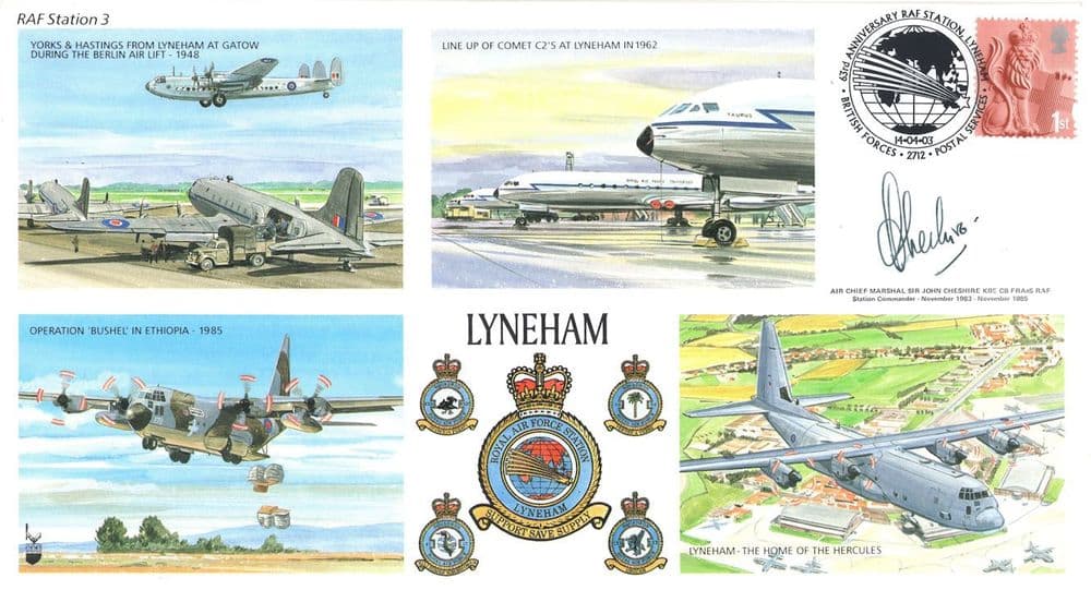 RAF Lyneham Station Wilts John Cheshire Military Map LTD TO 100 Hand ...
