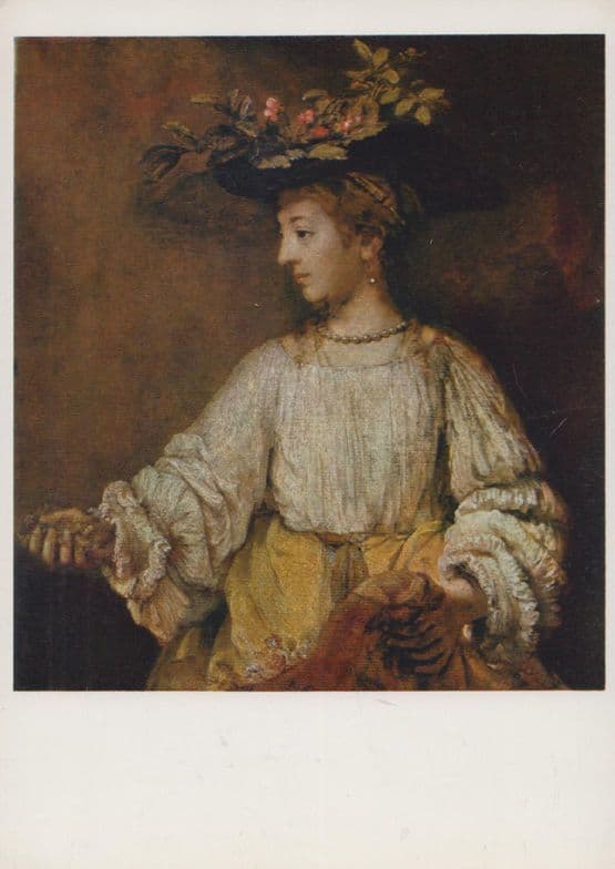 Rembrandt Flora Metropolitan Museum Of Art Painting Postcard