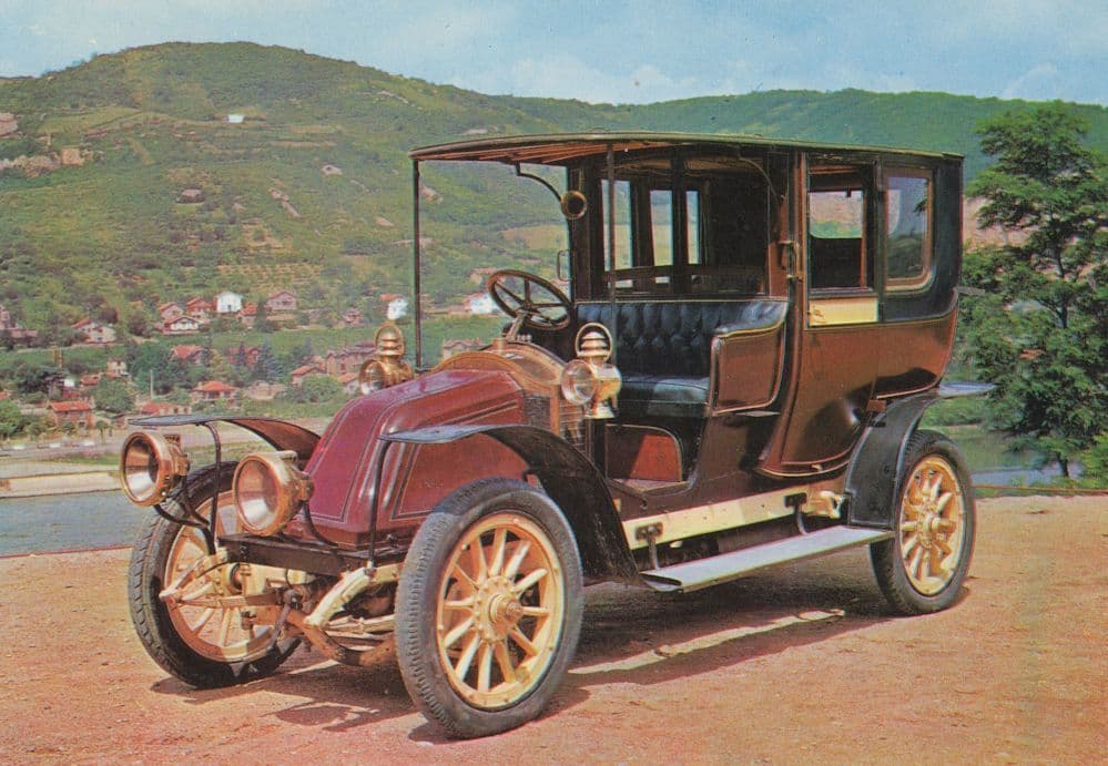 Renault 1908 French Classic Car Rhone Museum Postcard