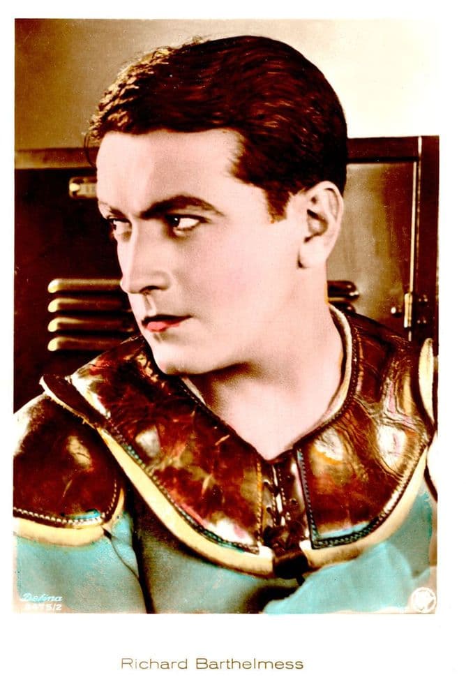 Richard Barthelmess Film Actor Hand Coloured Tinted Real Photo Postcard