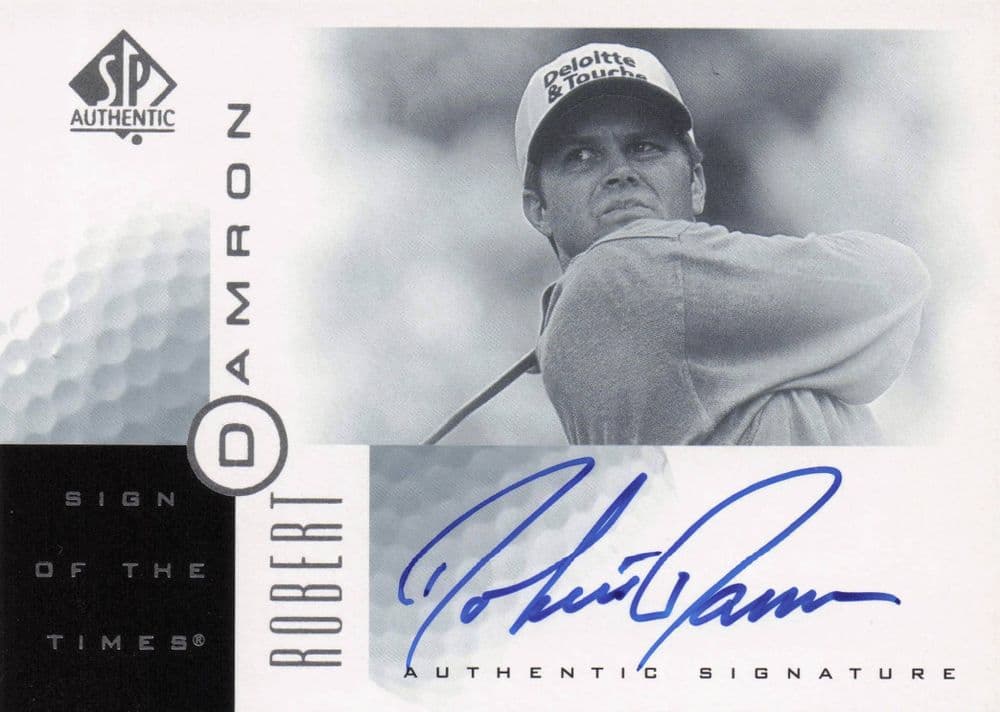 Robert Damron Sign Of The Times Hand Signed 2001 SP Golf Autograph Card