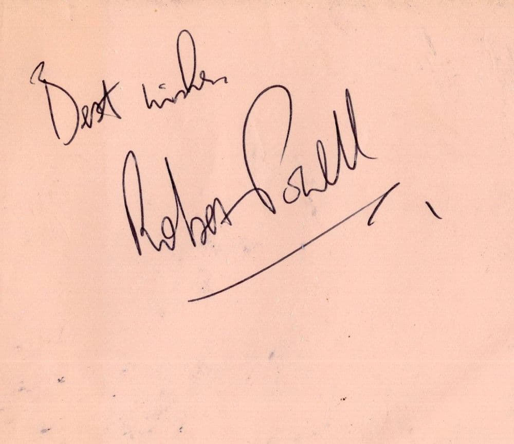 Robert Powell Historic Actor Antique Signed Autograph Page