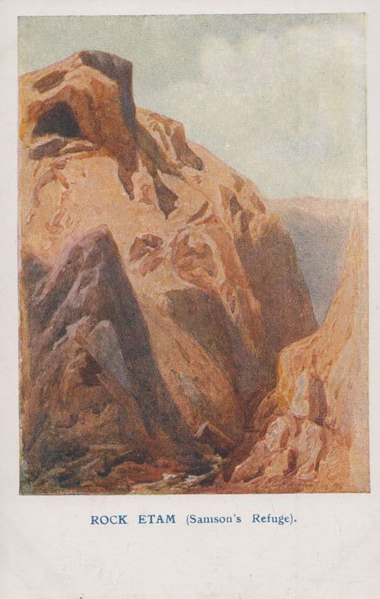 Rock Etam Samson Samsons Refuge Philistines Postcard