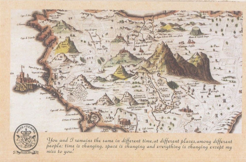 Rome Italy Roman History Geography Map History Time Proverb Postcard