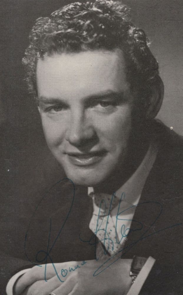 Ronnie Hilton Yorkshire 1950s Pop Singer BBC Radio Signed Postcard