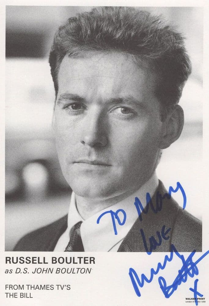 Russell Boulter as DS John Boulton The Bill Hand Signed Cast Card