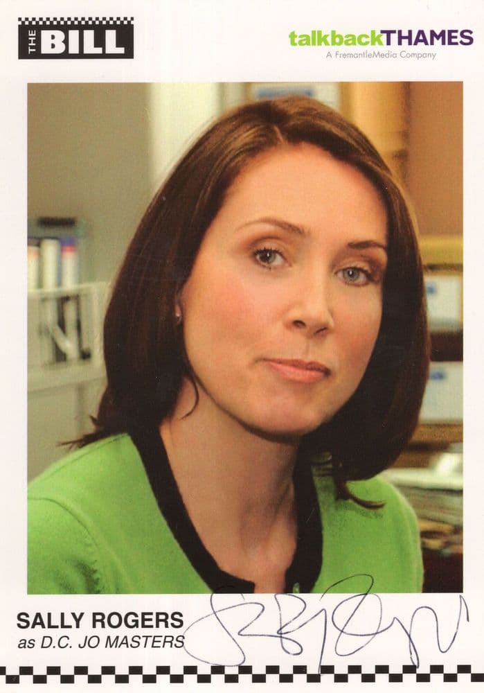 Sally Rogers as DC Jo Masters The Bill Hand Signed Cast Card Photo