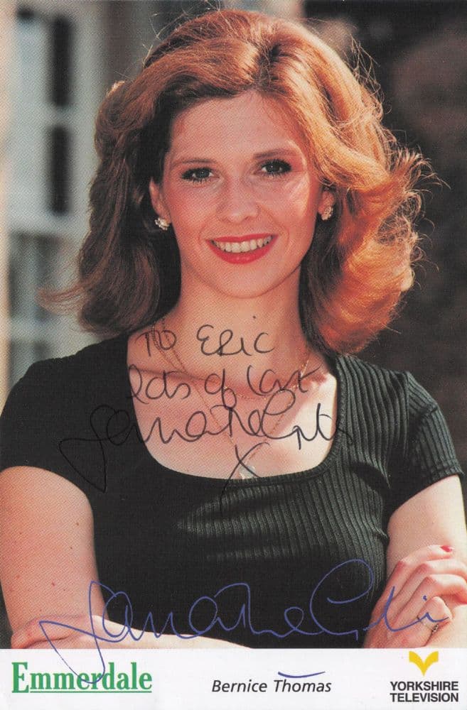 Samantha Giles as Bernice Thomas Emmerdale ALT Hand Signed Cast Photo